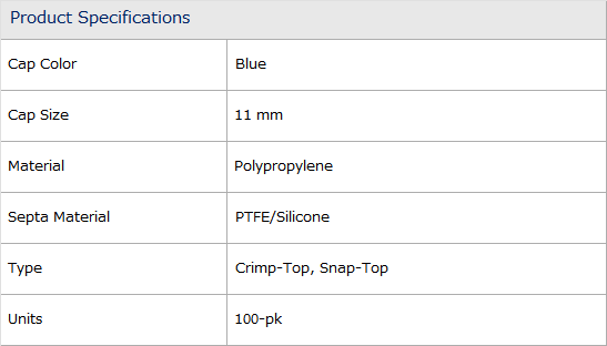 Seals, Poly Crimp, Blue PTFE/Silicone Liner Pack of 100 시마즈 인터넷샵