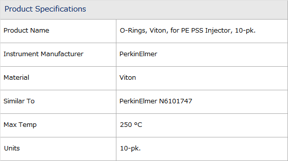 O-Rings, Viton, for PE PSS, 10pk 시마즈 인터넷샵