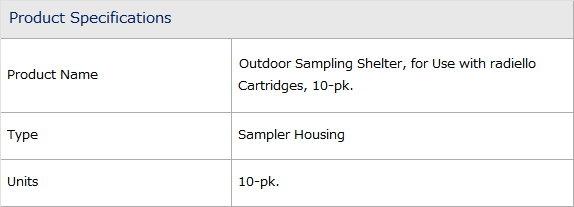 Outdoor sampling shelter 10-pk 시마즈 인터넷샵