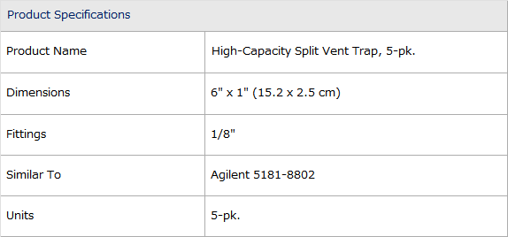 Trap, Split Vent, High Capacity, Pack of 5 시마즈 인터넷샵