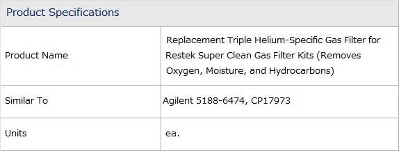 Super-Clean Gas Filters, Replacement Trap, Helium Specific Oxygen ...