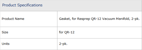 Gasket for Resprep QR-12 시마즈 인터넷샵