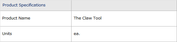 Tool, The Claw Holder Kit, Includes The Claw and Holder 시마즈 인터넷샵