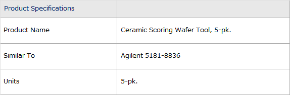Ceramic Scoring Wafer, Pack of 5 (Column cutter) 시마즈 인터넷샵