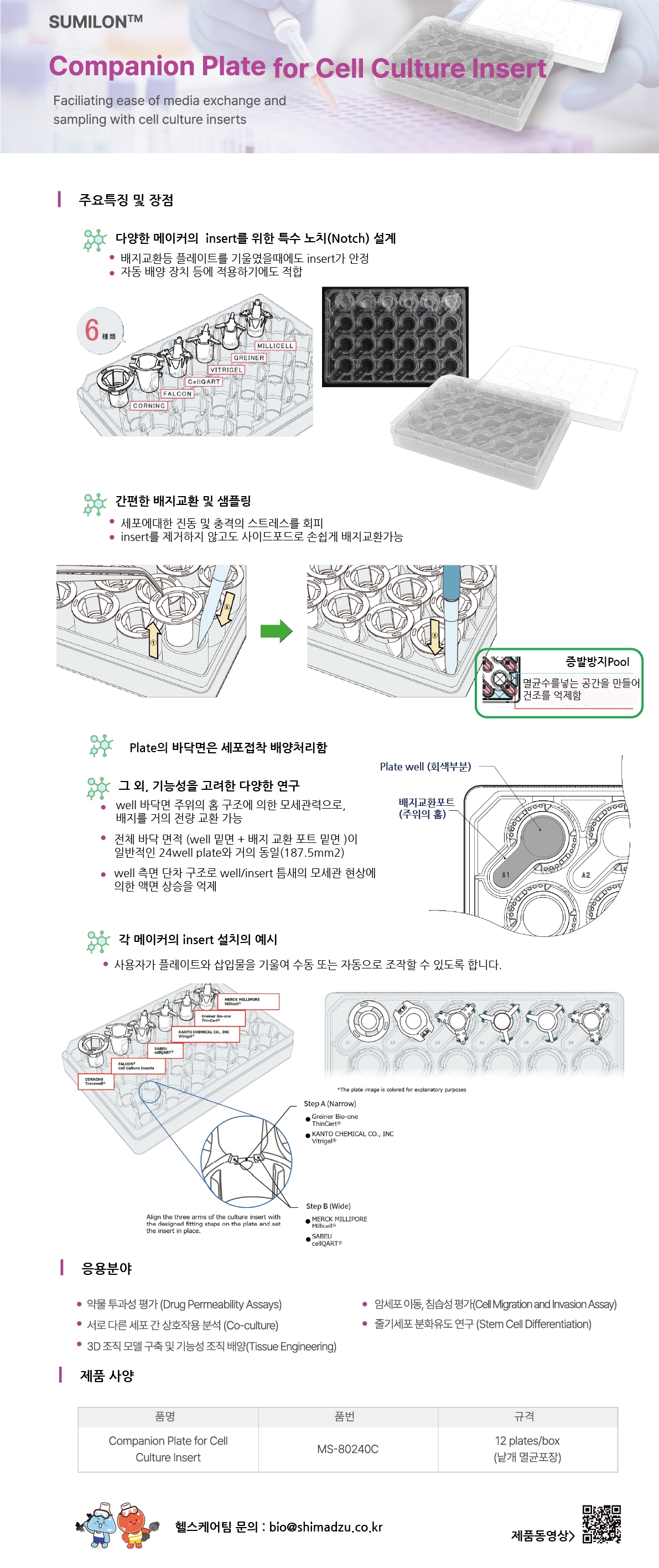 Companion Plate for Cell culture Insert 시마즈 인터넷샵