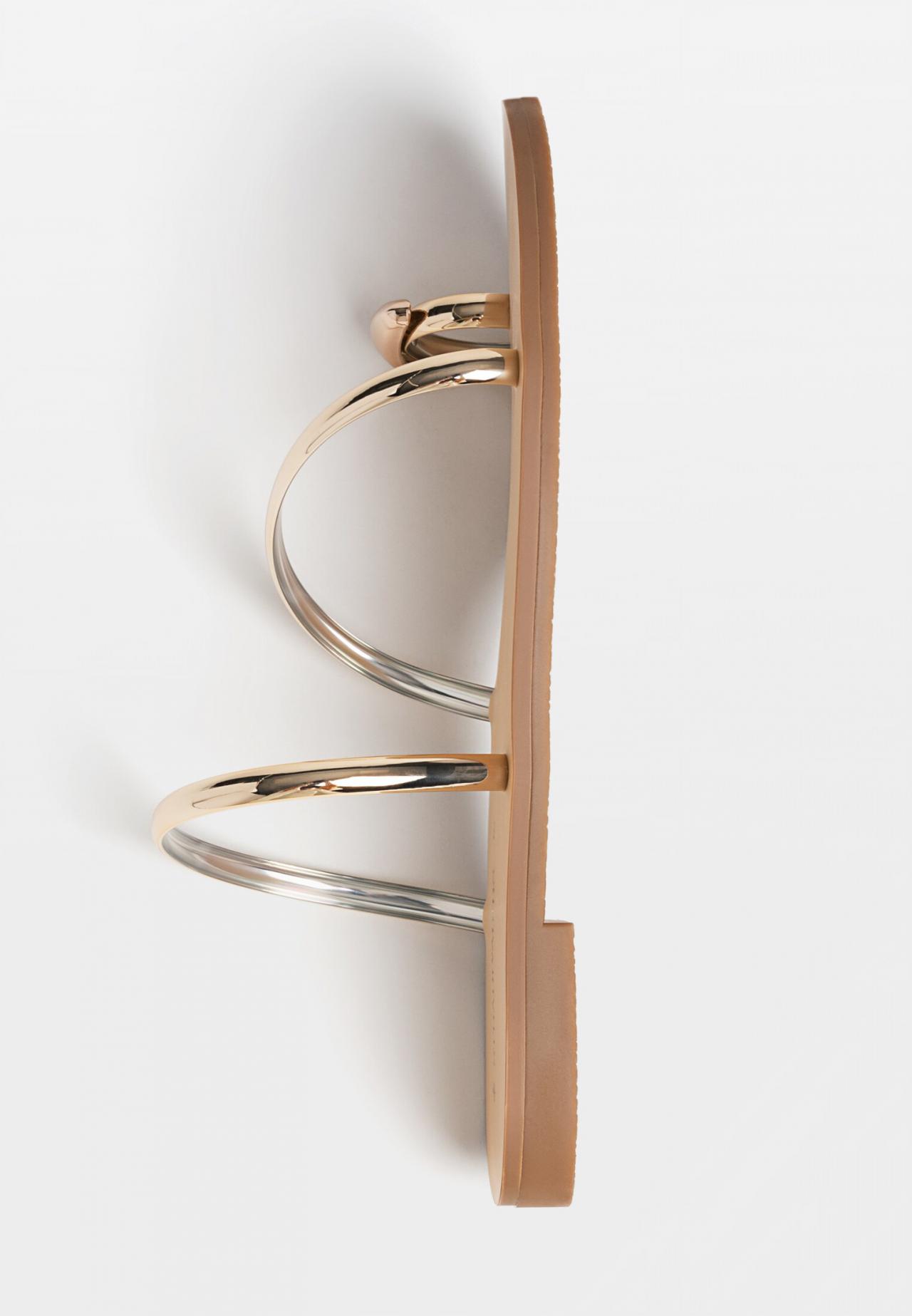 스페인샵 스트라디바리우스 메탈 디테일 슬라이드 샌들 9265/378 GOLD